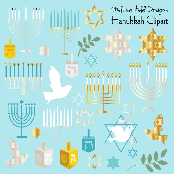 Hanukkah Digital Clipart | Etsy