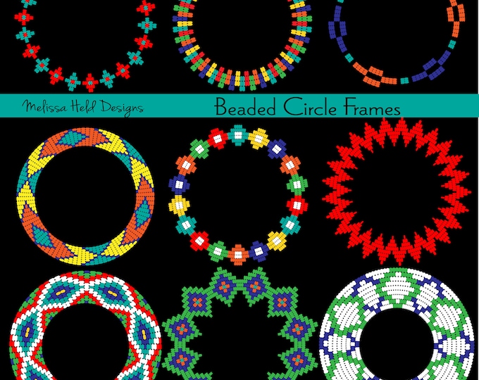 Beaded Border Patterns Digital Clipart 1 - Etsy Canada