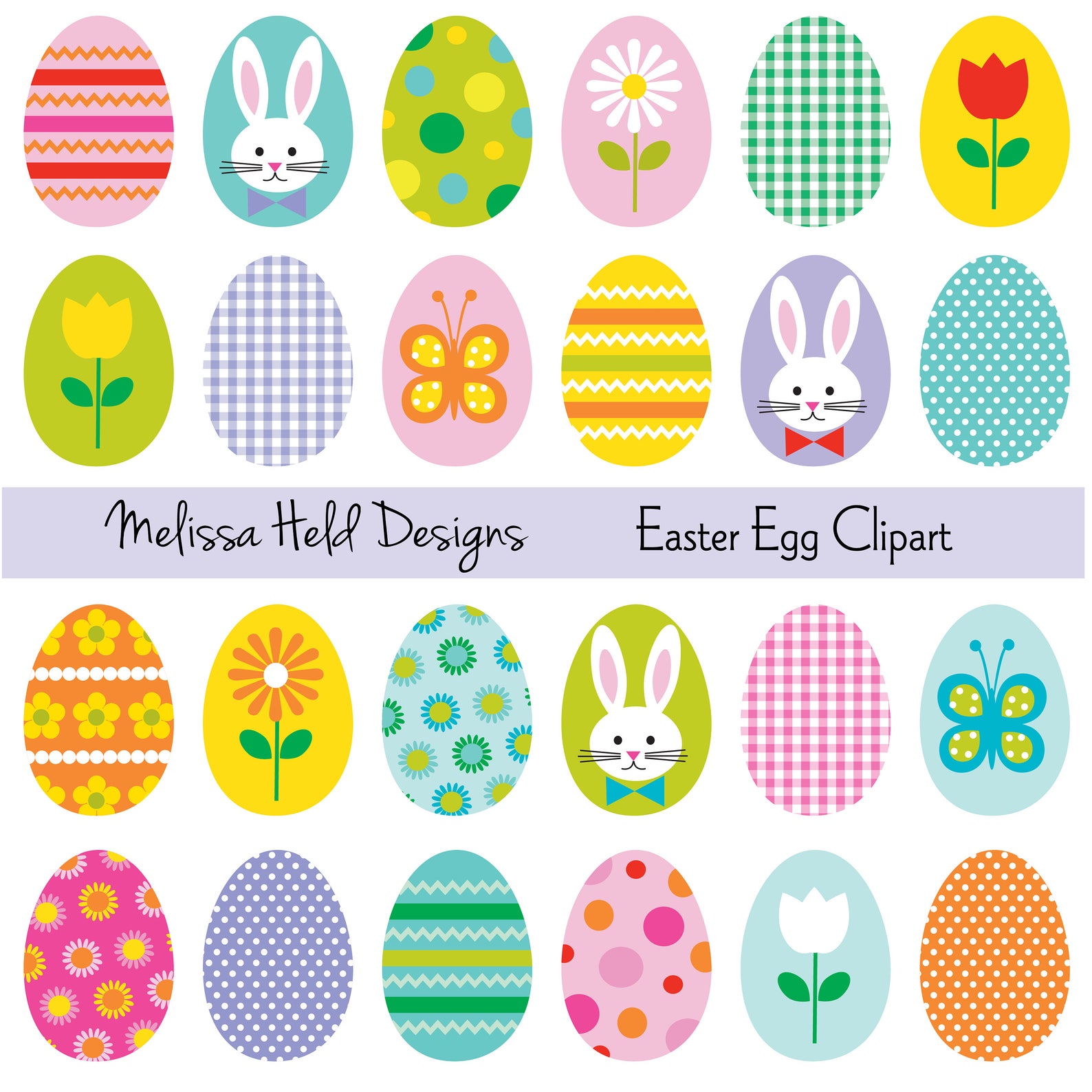 Easter Egg Digital Clipart - Etsy