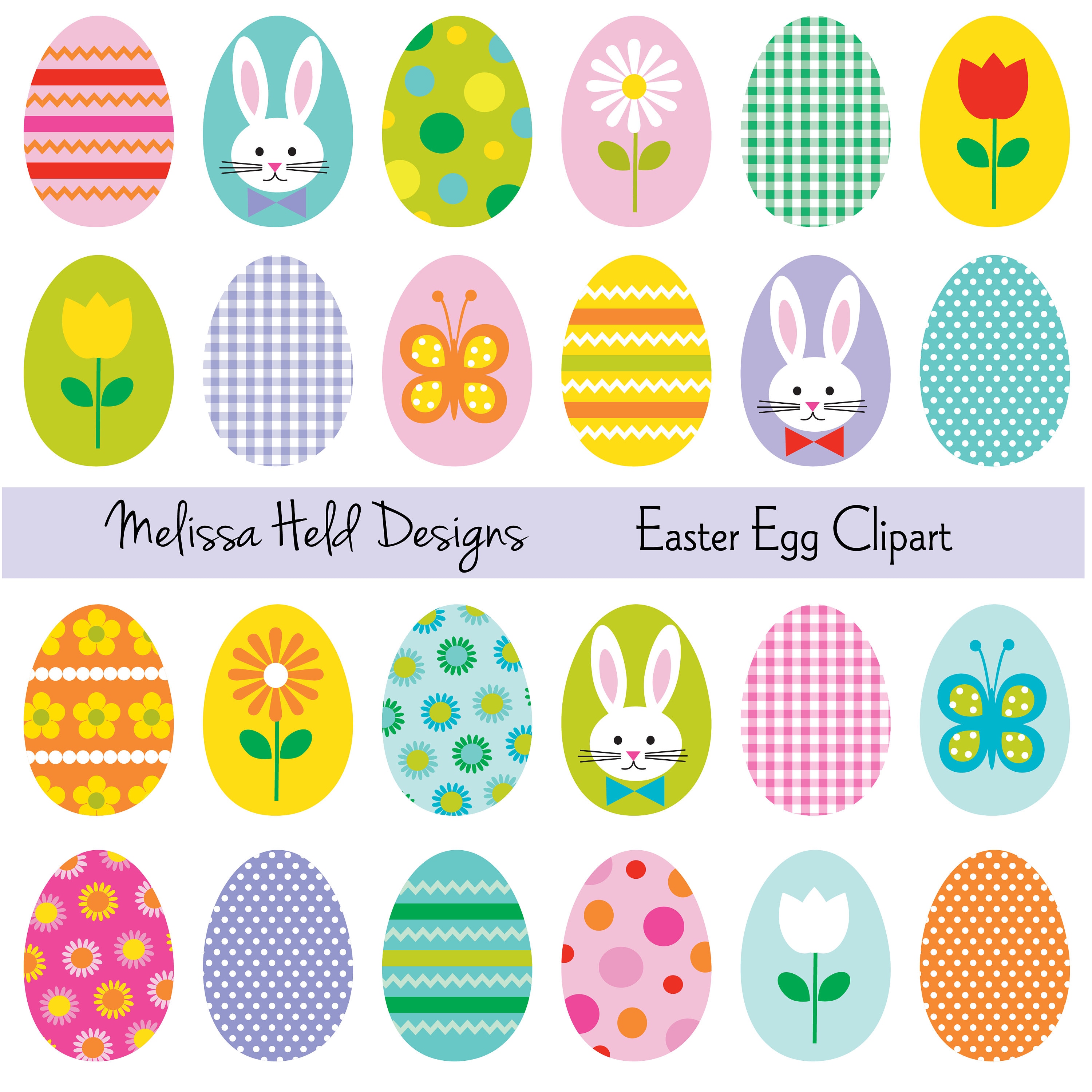 Easter Egg Digital Clipart - Etsy