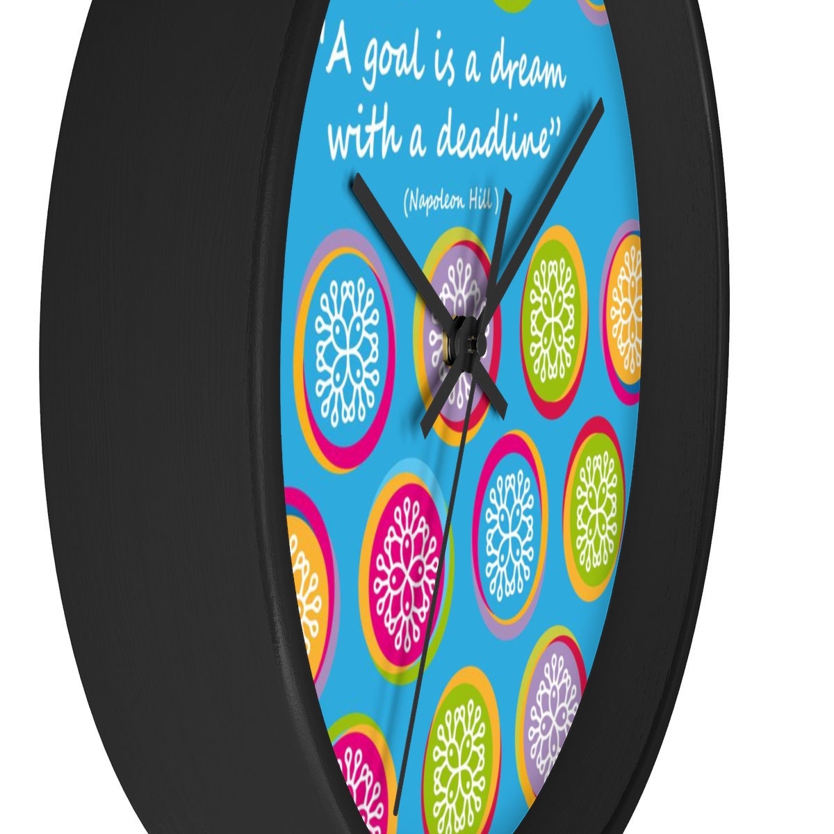 Colorful Motivational Wall Clock. Special gift for her. Wall | Etsy