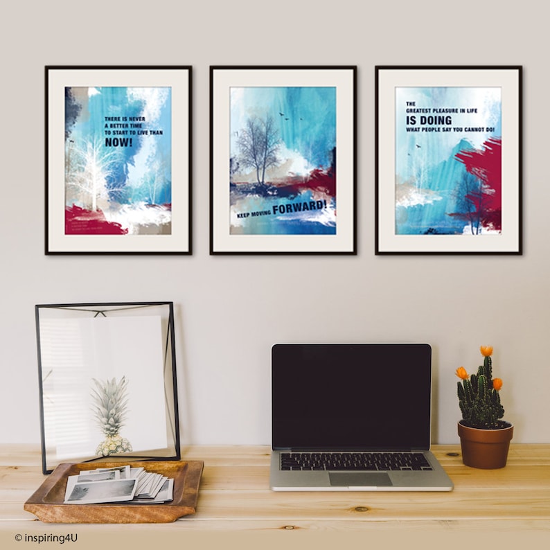 SET of 3 Prints. Inspirational Poster. Motivational Poster | Etsy