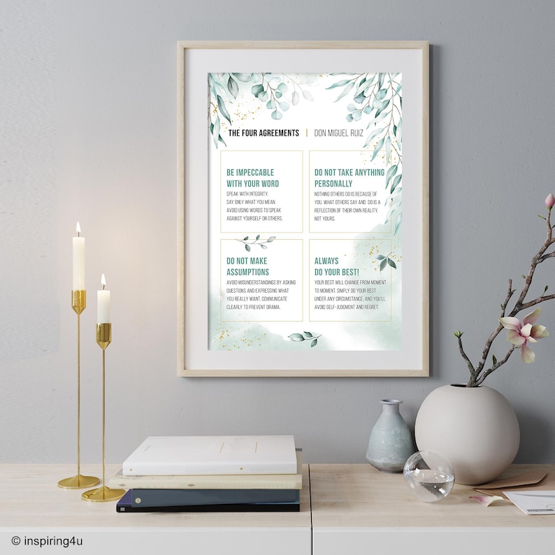 The Four Agreements Quotes. Wall Art Print. Inner Journey by Don Miguel ...