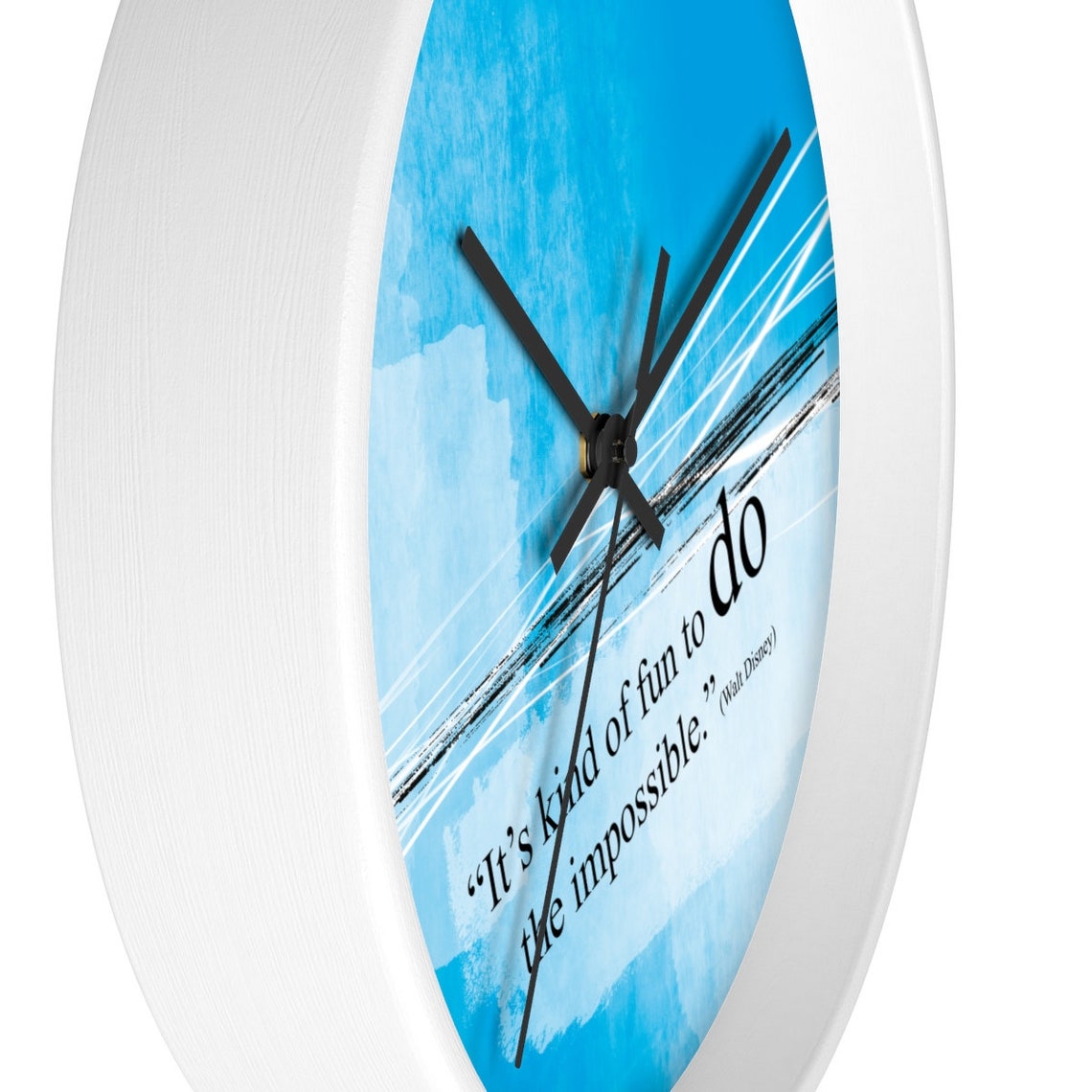 Office Wall Decor Clock With Motivational Quote. Wall Clock ...do the ...