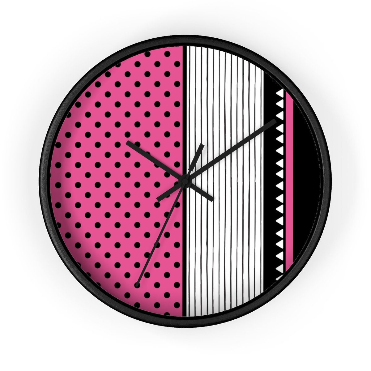Pink Wall Clock. Colorful Clock Gift for Her. Office Wall Decor Clock ...