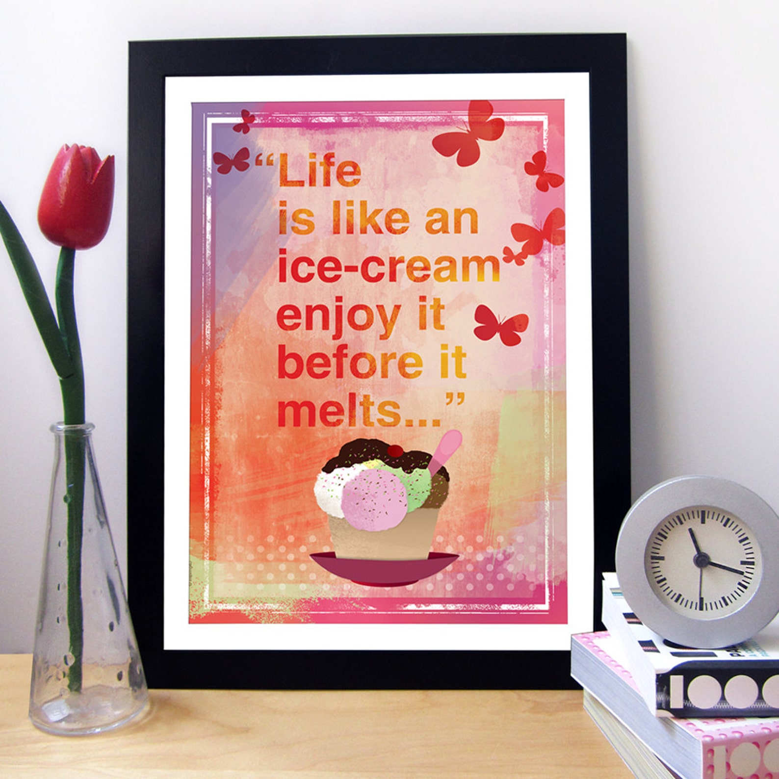 A4 Inspirational Poster. Motivational Poster Wall Decor. Happy - Etsy