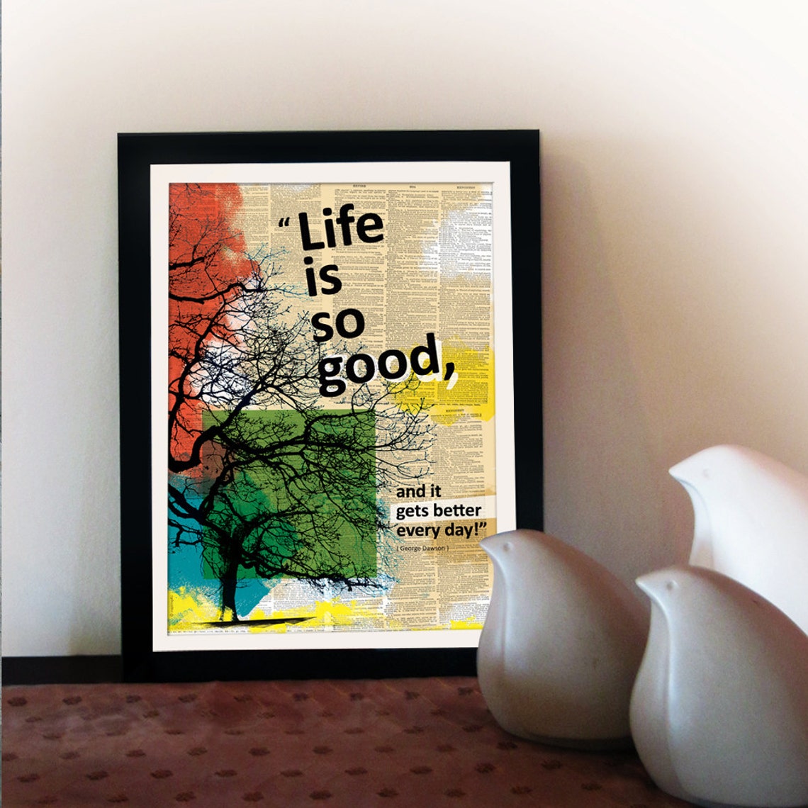 A4 Motivational poster with positive thinking typography art | Etsy