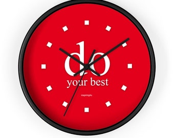 Office Wall Decor Clock With Motivational Quote. Wall Clock | Etsy