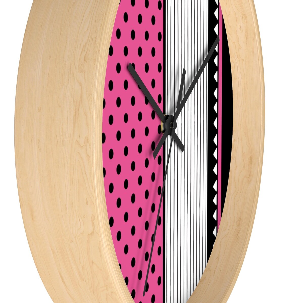 Pink Wall Clock. Colorful Clock Gift for Her. Office Wall Decor Clock ...
