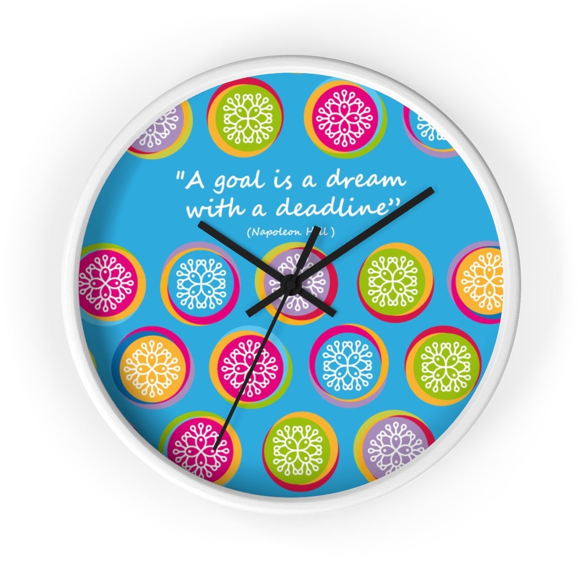 Colorful Motivational Wall Clock. Special gift for her. Wall | Etsy