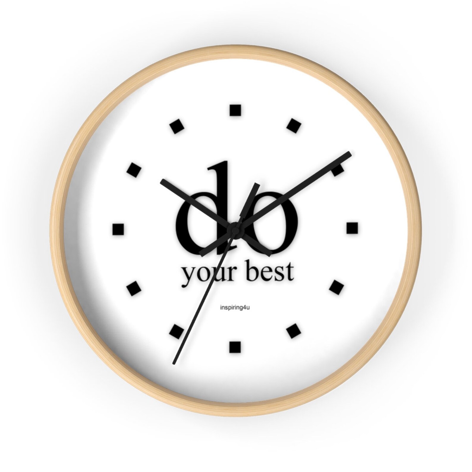 White Office Wall Decor Clock With Motivational Quote. Wall | Etsy