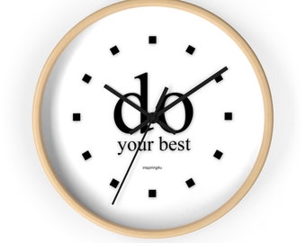 Office Wall Decor Clock With Motivational Quote. Wall Clock | Etsy