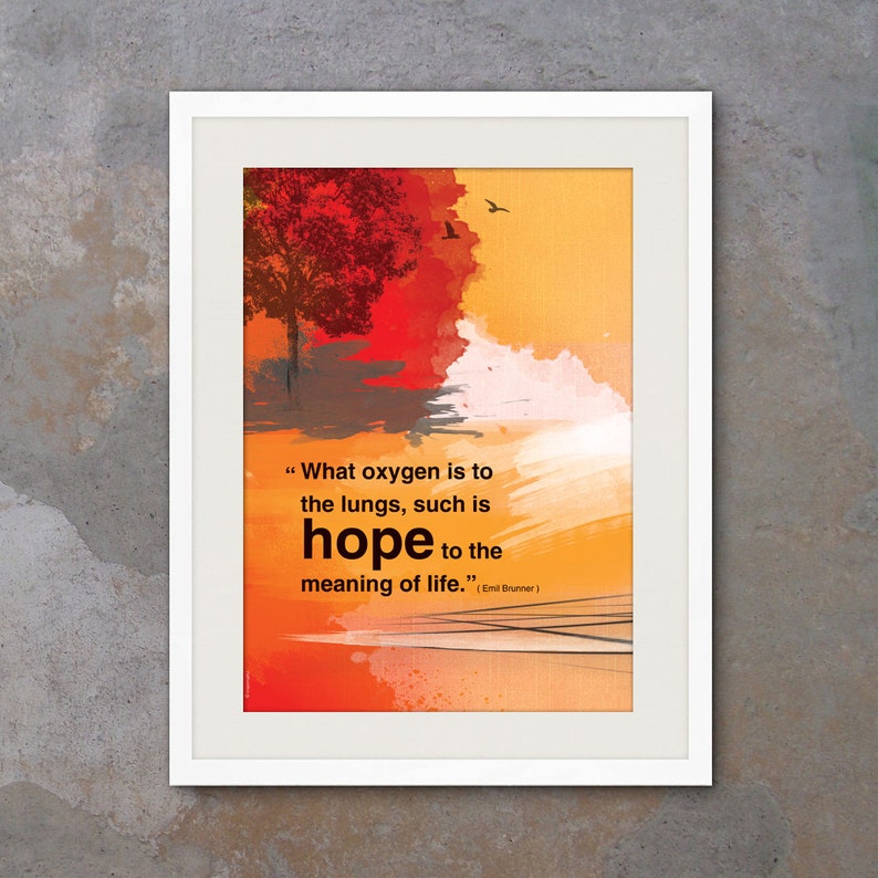 A3 Motivational Poster With Hope Quote. Positive Thinking for - Etsy