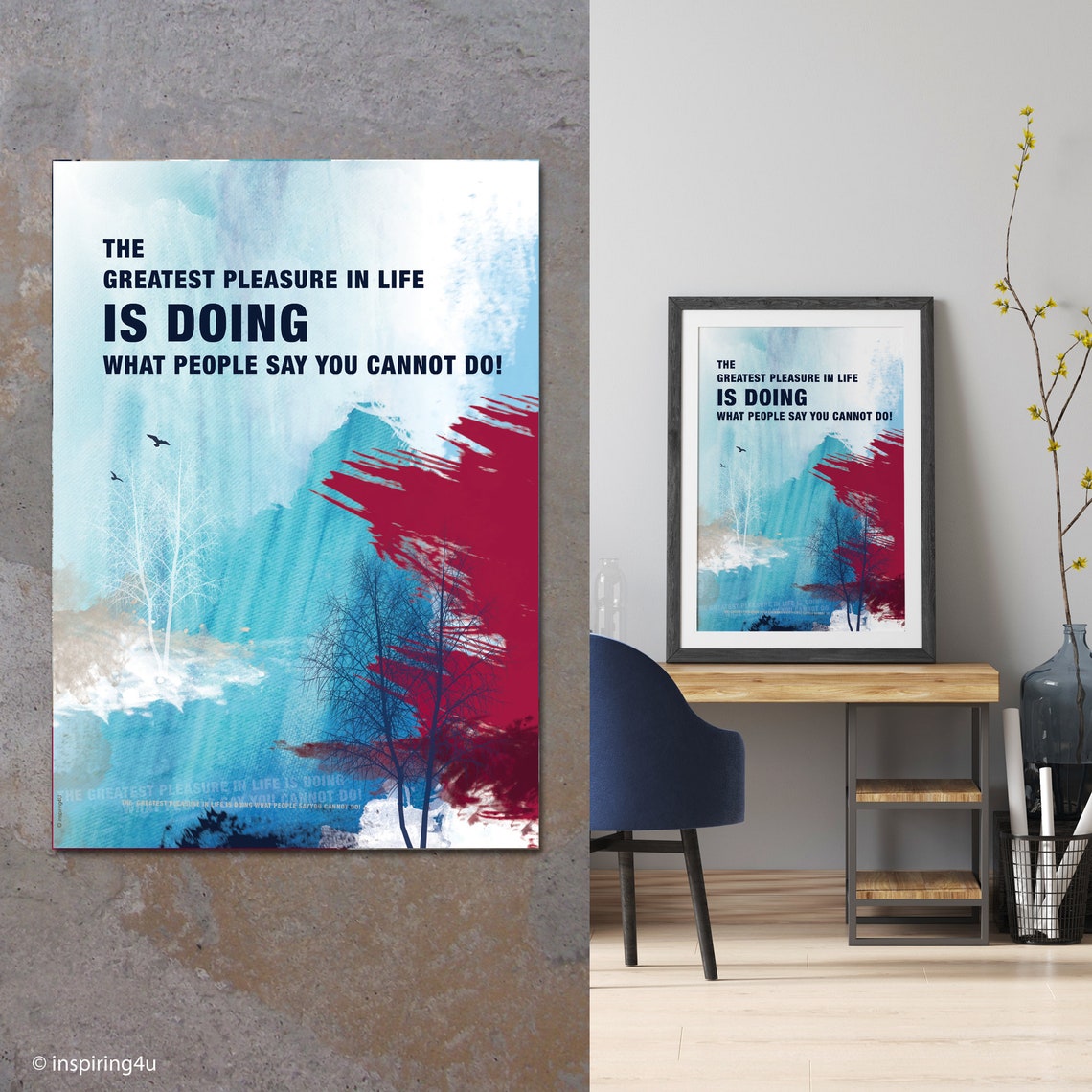 A3 Inspirational Poster With Inspiring Words. Art Poster for - Etsy