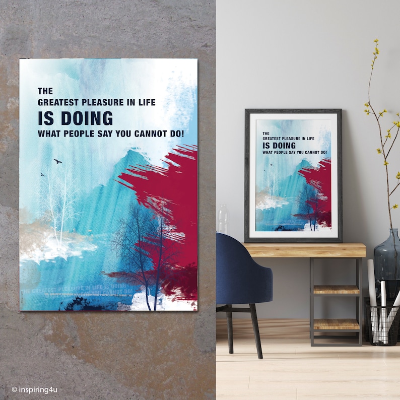 A3 Inspirational Poster With Inspiring Words. Art Poster for - Etsy