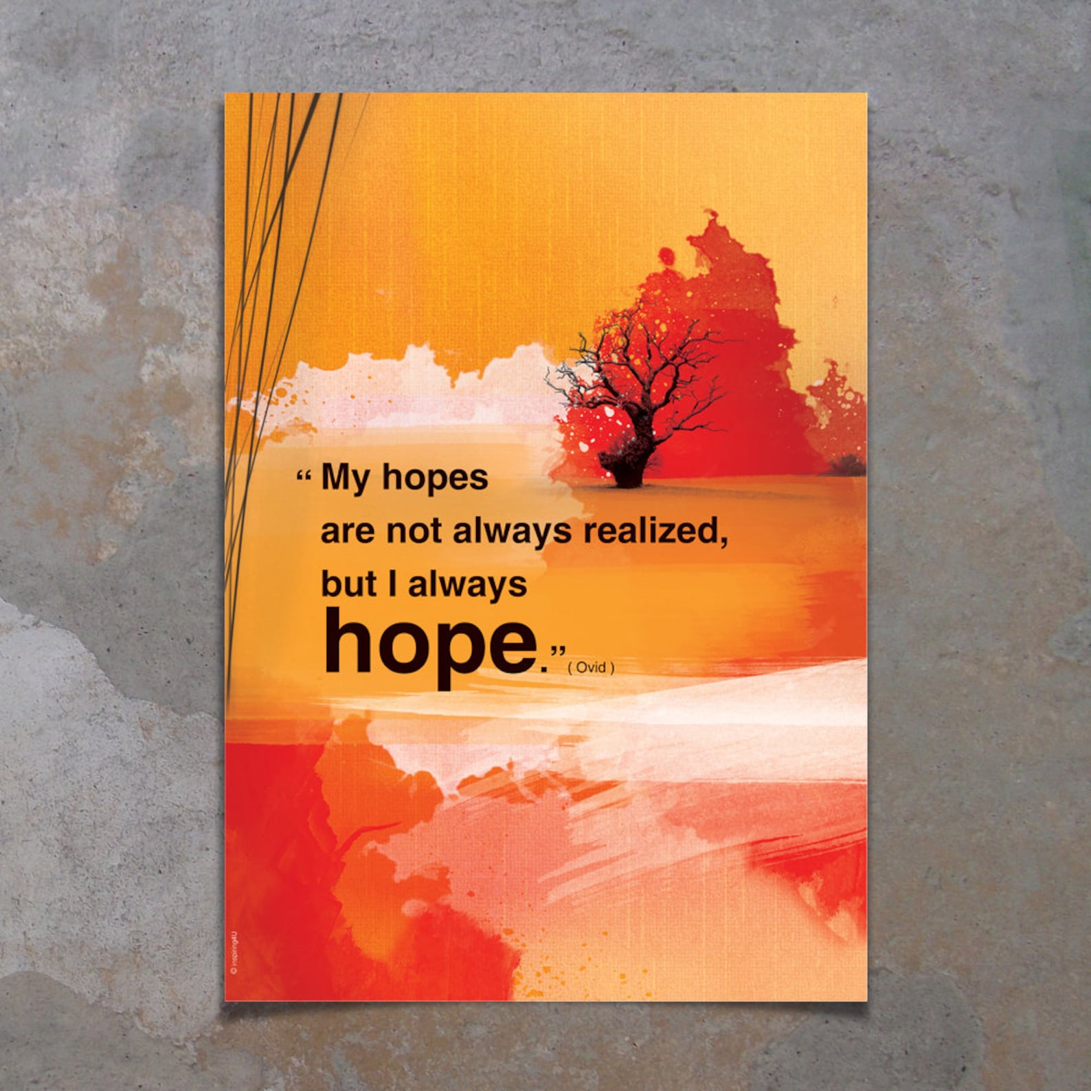 A3 Inspirational Poster With Hope Quote. Positive Thinking for - Etsy