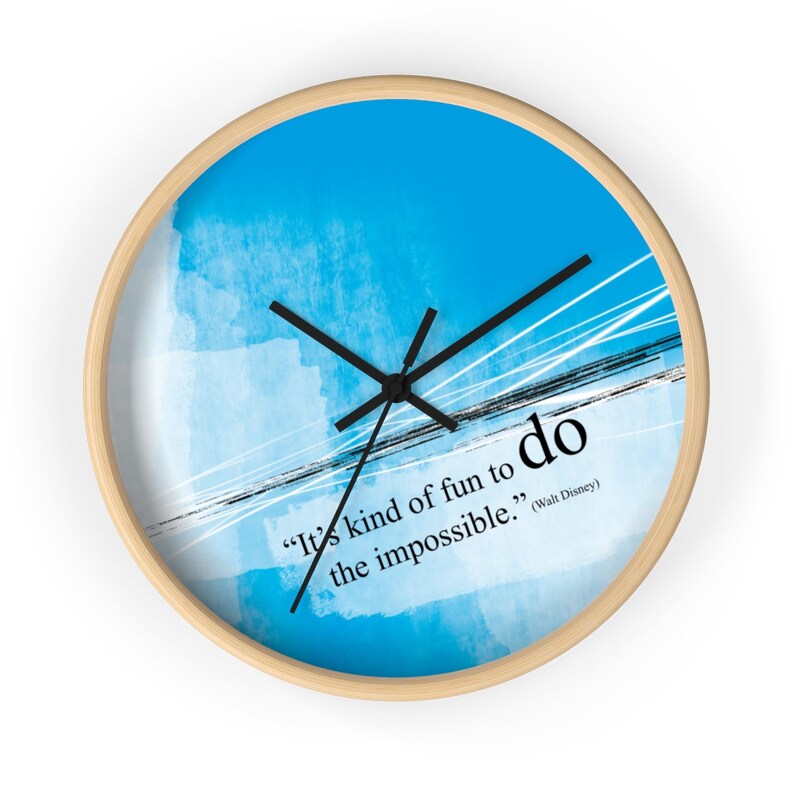 Office Wall Decor Clock With Motivational Quote. Wall Clock ...do the ...