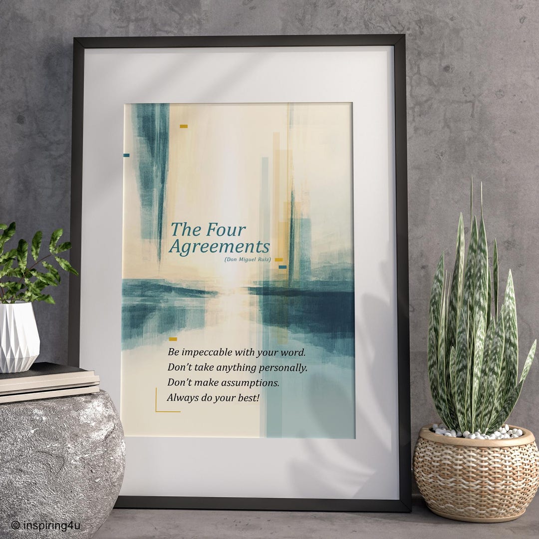 The Four Agreements Poster: Don Miguel Ruiz, Toltec Wisdom ...