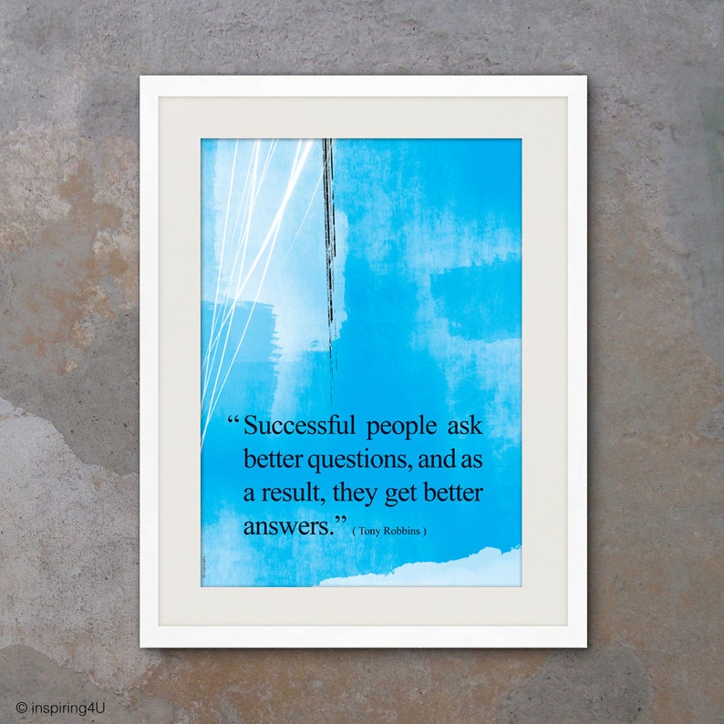 A3 Tony Robbins Inspirational Poster. Positive Thinking. | Etsy
