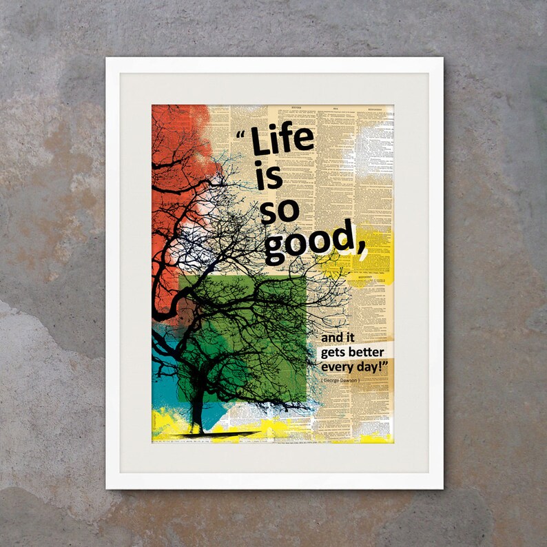 A4 Motivational poster with positive thinking typography art | Etsy