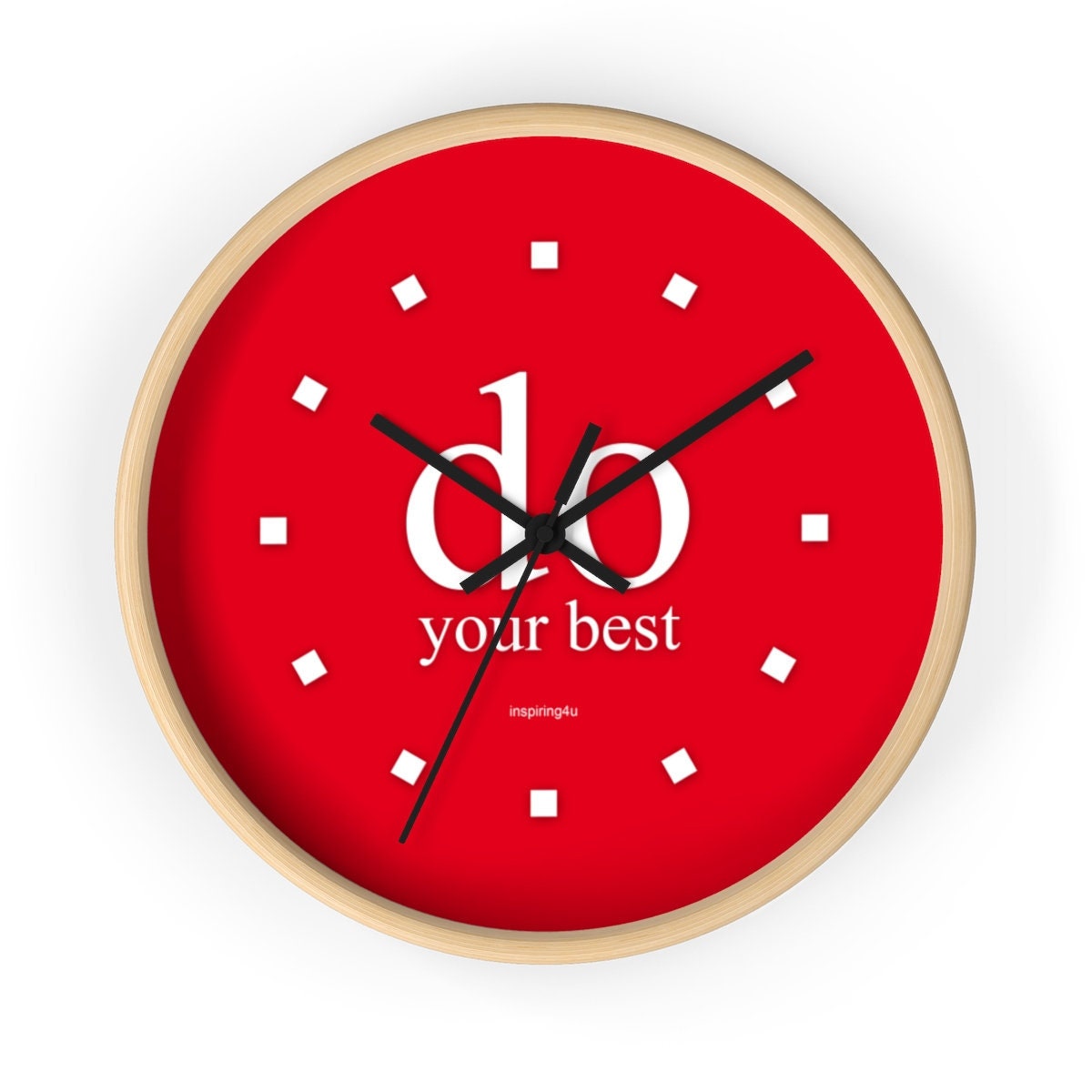 Red Wall Clock "do Your Best". Office Wall Decor Clock With ...