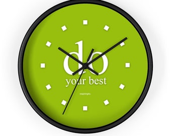 Office Wall Decor Clock With Motivational Quote. Wall Clock | Etsy