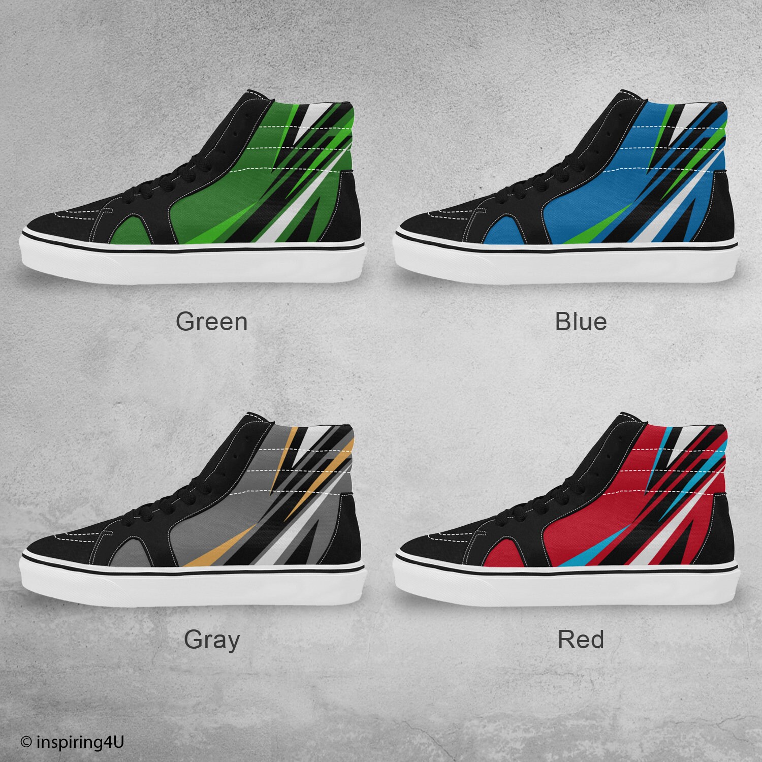 Men's High Top Canvas Shoes Fashion Shoes Unique Shoes - Etsy