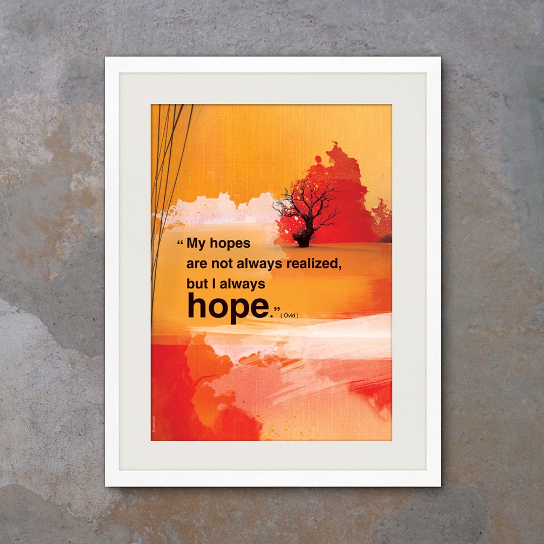 A3 Inspirational Poster With Hope Quote. Positive Thinking for - Etsy