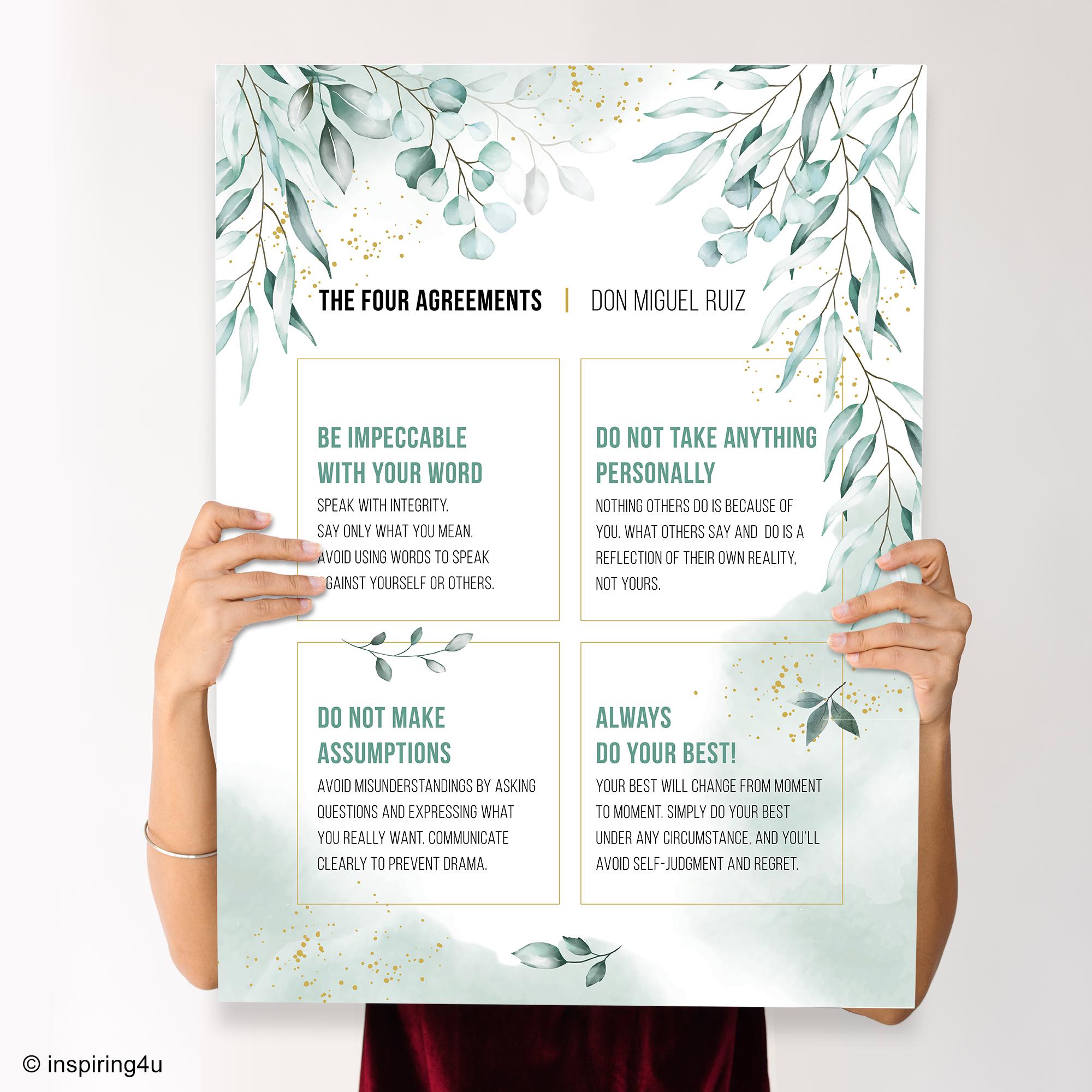 The Four Agreements Quotes. Wall Art Print. Inner Journey by Don Miguel ...