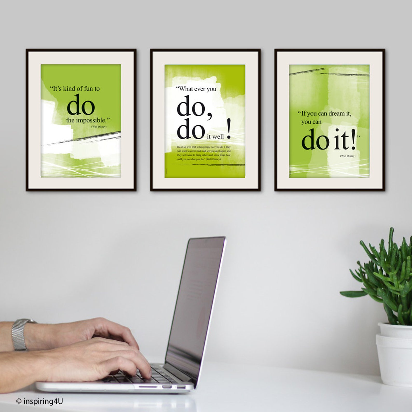 SET of 3 Motivational Posters. Walt Disney You Can Do It Quote Poster ...
