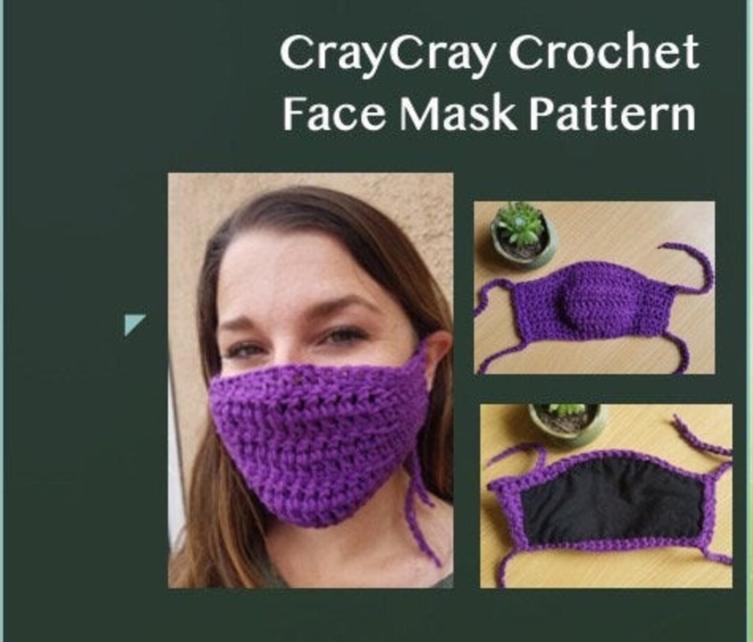PATTERN: Craycray Crochet Face Mask With Lining / Adult & Child Size ...