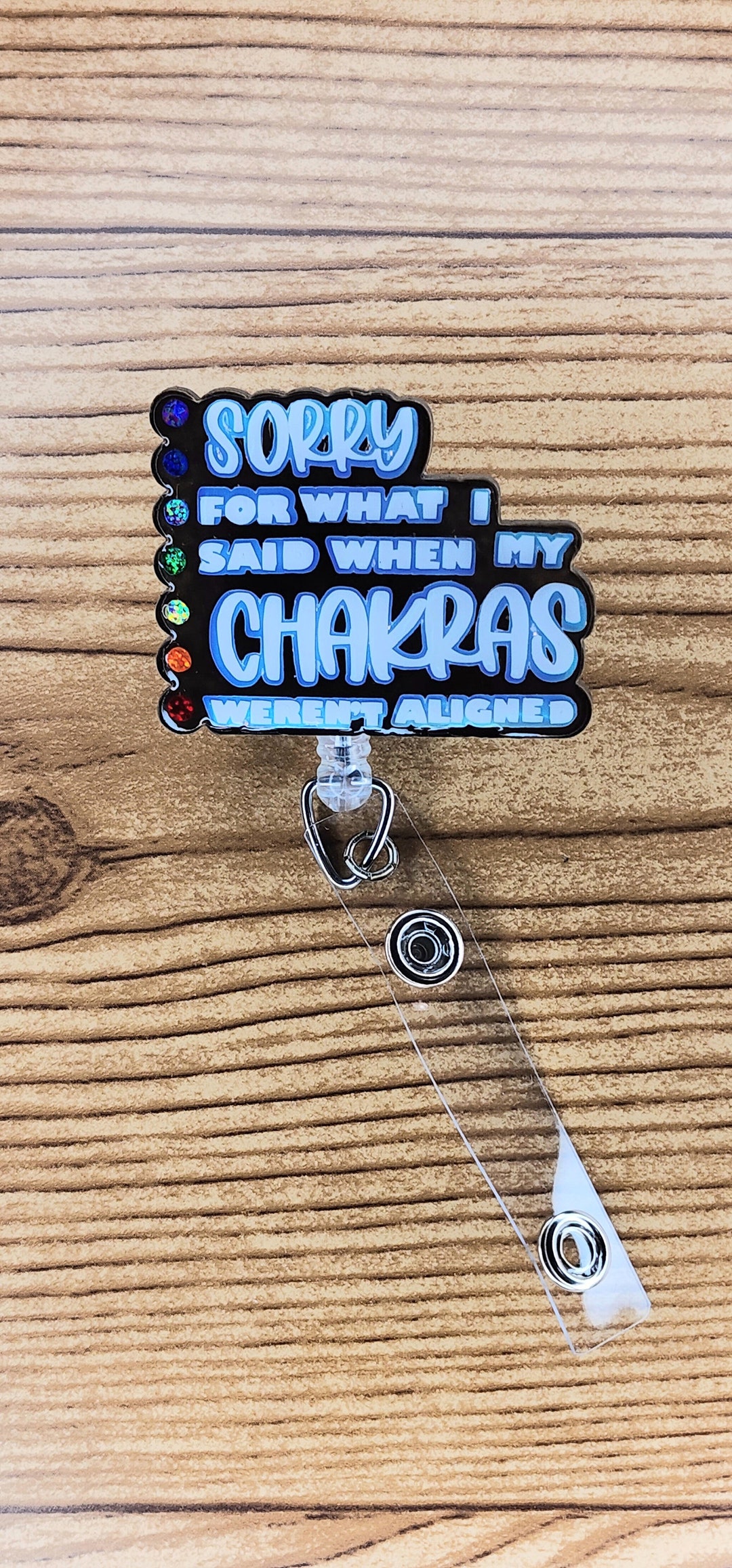 Chakra Lanyard ID Holder Chakra Badge Reel Alignment - Etsy