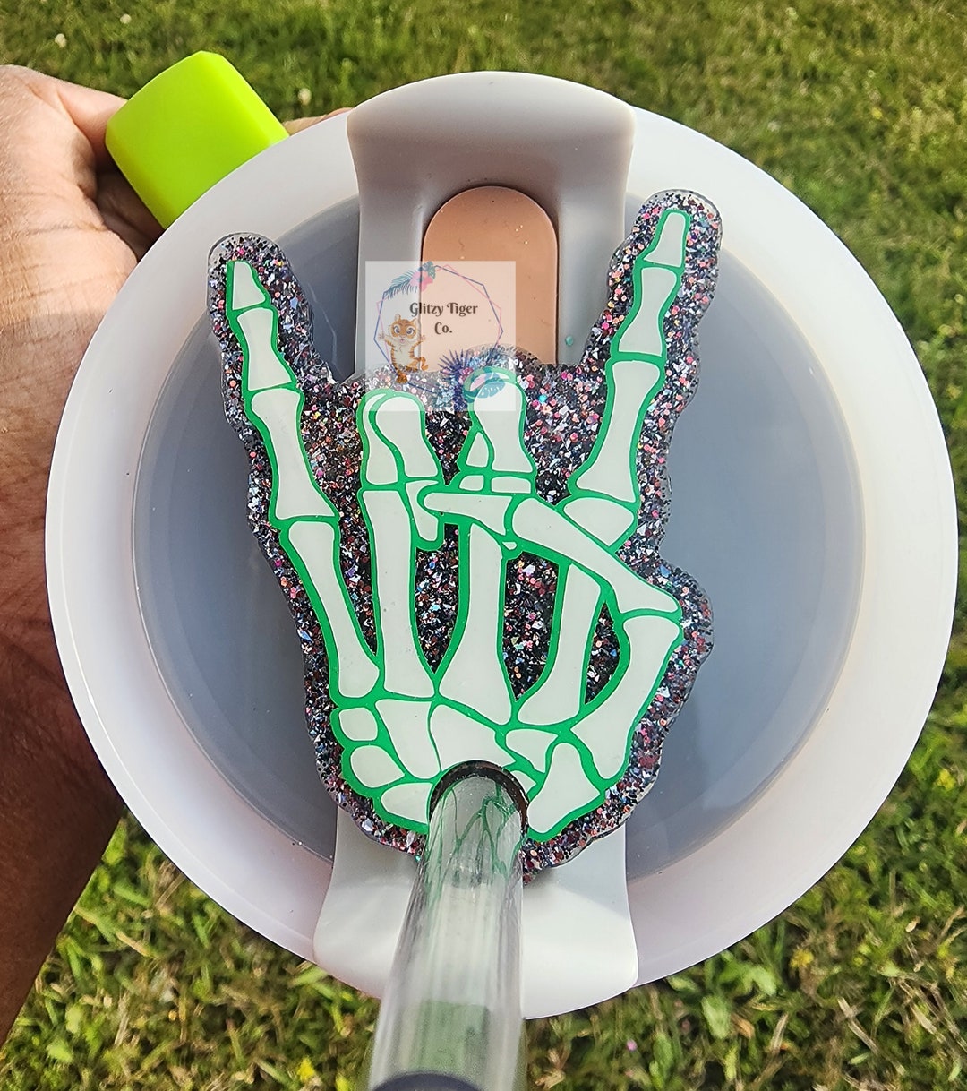 Rock on Stanley Topper| Skeleton Fingers Tumbler Topper| Rock Life 40 ...