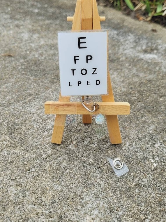 Eye Chart Badge Reel Optometry ID Holder Optometrist Badge | Etsy