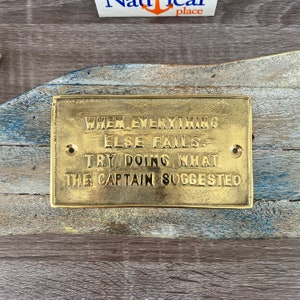 Nautical Signs - Solid Brass - Captain Suggested, Cocktail Hour ...
