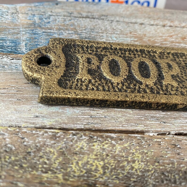 Poop Deck Sign Antique Brass Finish Nautical Decor Cast - Etsy