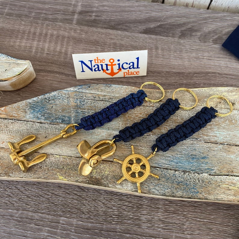 Rope Bell Pull W/ Brass Ship Wheel Anchor Propeller - Etsy