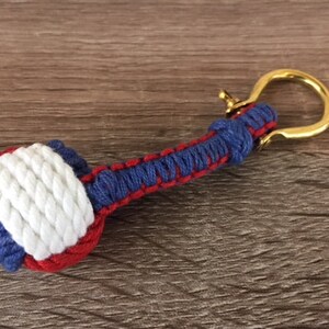 Monkey Fist Rope Knot Key Chain W/ Brass Shackle 4.5 - Etsy