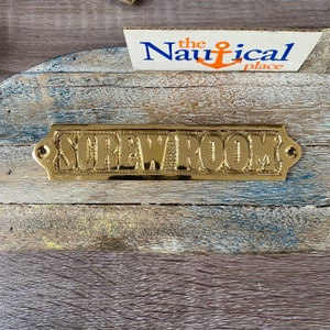 Brass Door Signs - Poop Deck, Head, Screw Room, Captain, Skipper - Rum ...