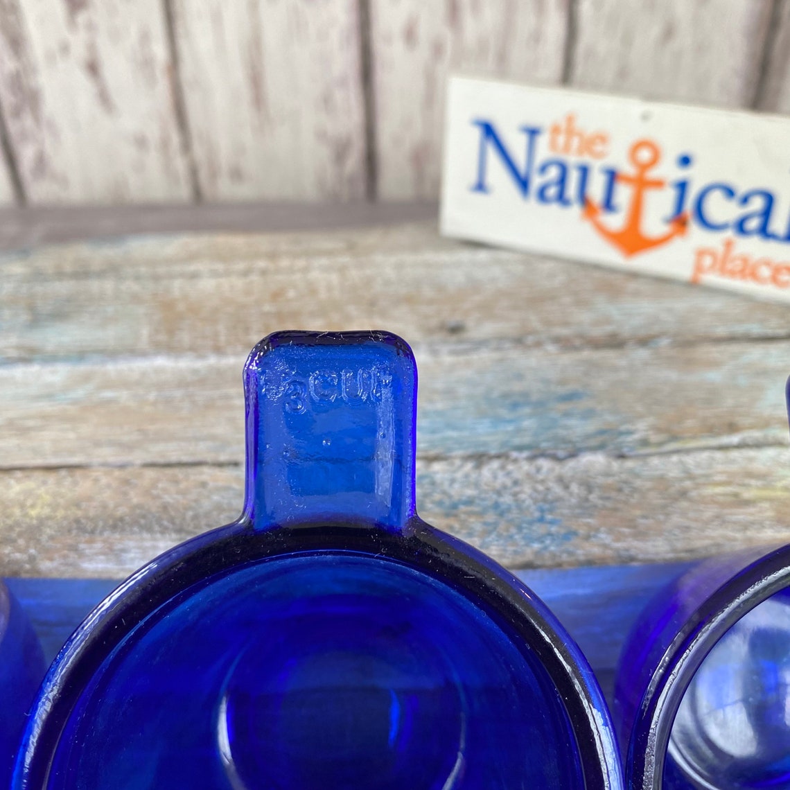 Cobalt Blue Glass Measuring Cup Set Dark Blue Glass - Etsy