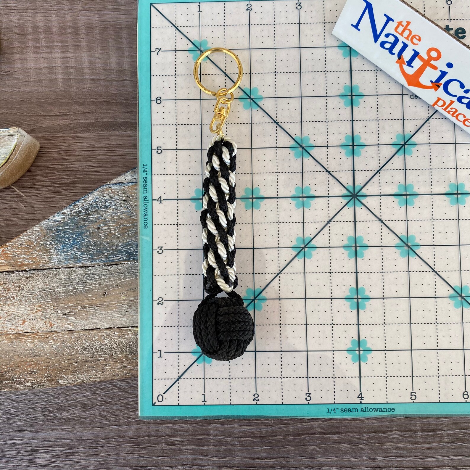 Rope Bell Pull W/ Monkey Fist Knot Ball - Braided Knot Lanyard - Hand ...