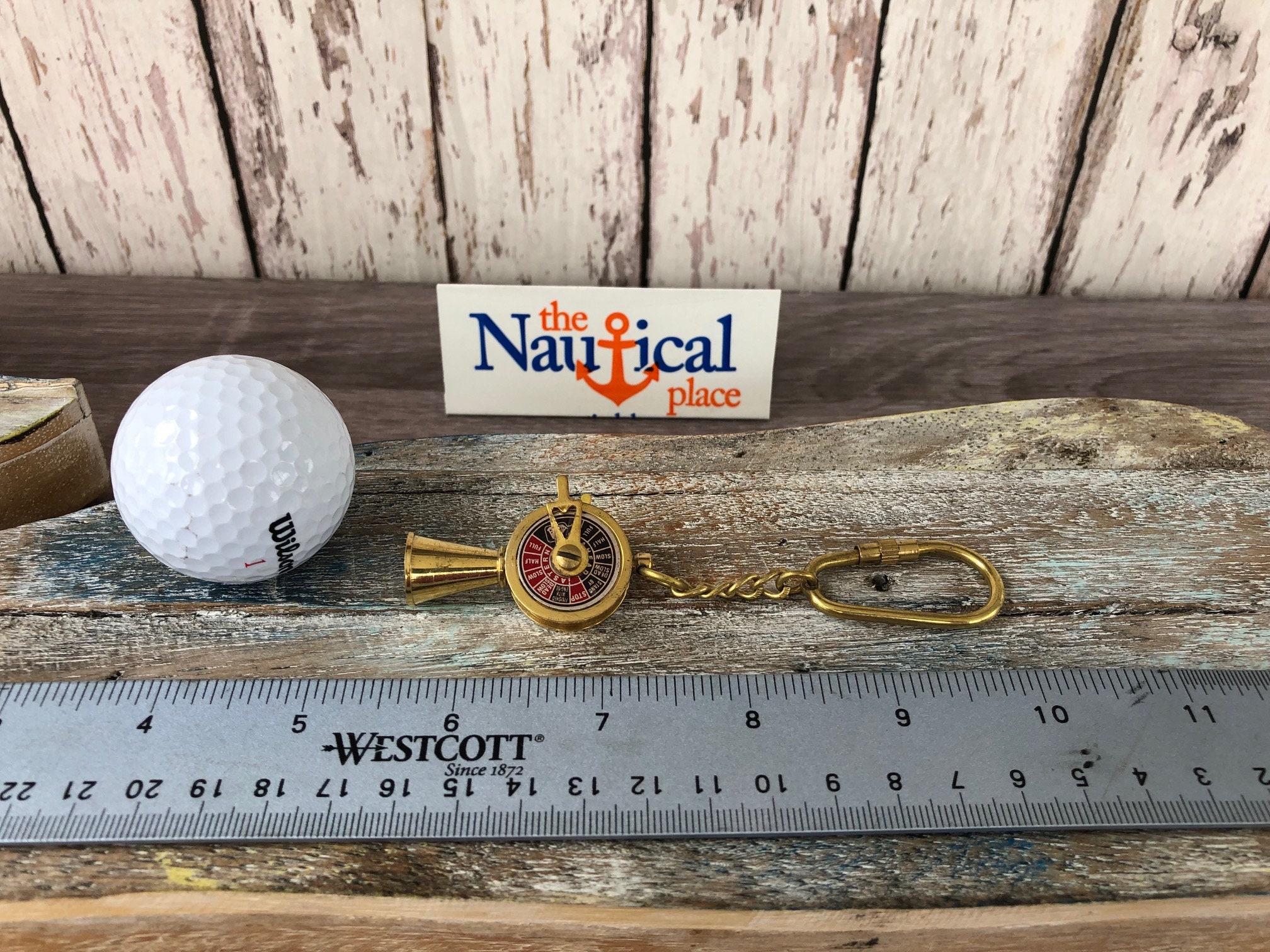 Brass Telegraph Keychain - Old Vintage Antique Style - Miniature ...