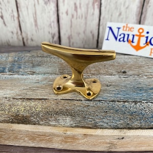 Solid Brass Cleats - Cabinet Handle Hardware - Nautical Wall Hooks ...