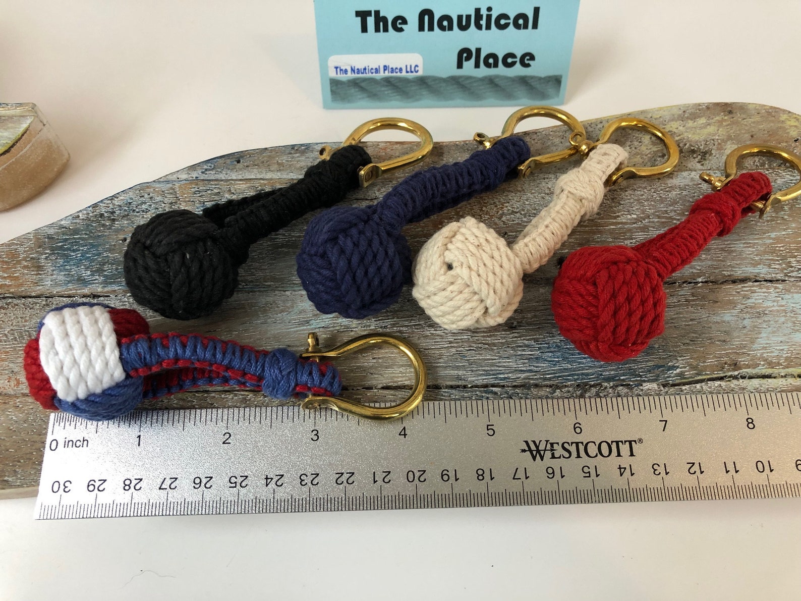 Monkey Fist Rope Knot Key Chain W/ Brass Shackle 4.5 - Etsy