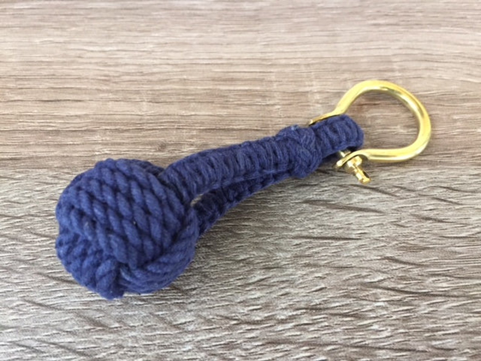 Monkey Fist Rope Knot Key Chain W/ Brass Shackle 4.5 - Etsy