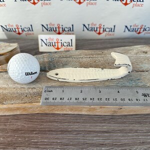 5" Cast Iron Fish Tail Wall Hook - Distressed White, Blue, Green ...