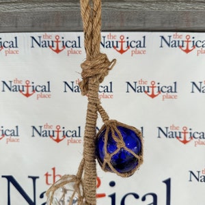 6 Glass Fishing Floats on Rope - Fish Net Buoy Ball - Nautical Beach ...