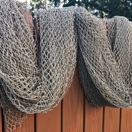 Decorative Fish Net 5 Ft X 10 Ft Knotted Old Used Fishing - Etsy