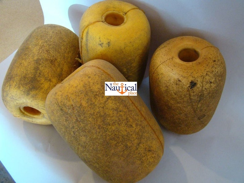 4 X Authentic Fishing Net Floats Reclaimed From Commercial Fish Netting ...