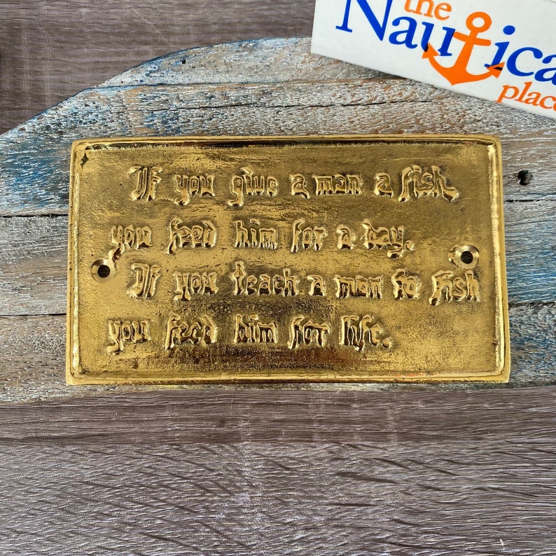 Nautical Signs Solid Brass Captain Suggested Cocktail - Etsy